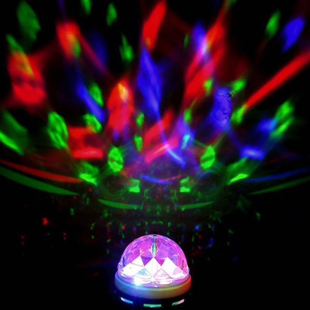 TRENDBOX E27 3W LED Full Color Rotating Auto Crystal Ball Bulb AC 85-260V Mini Party Light Lamp Energy Saving Disco DJ