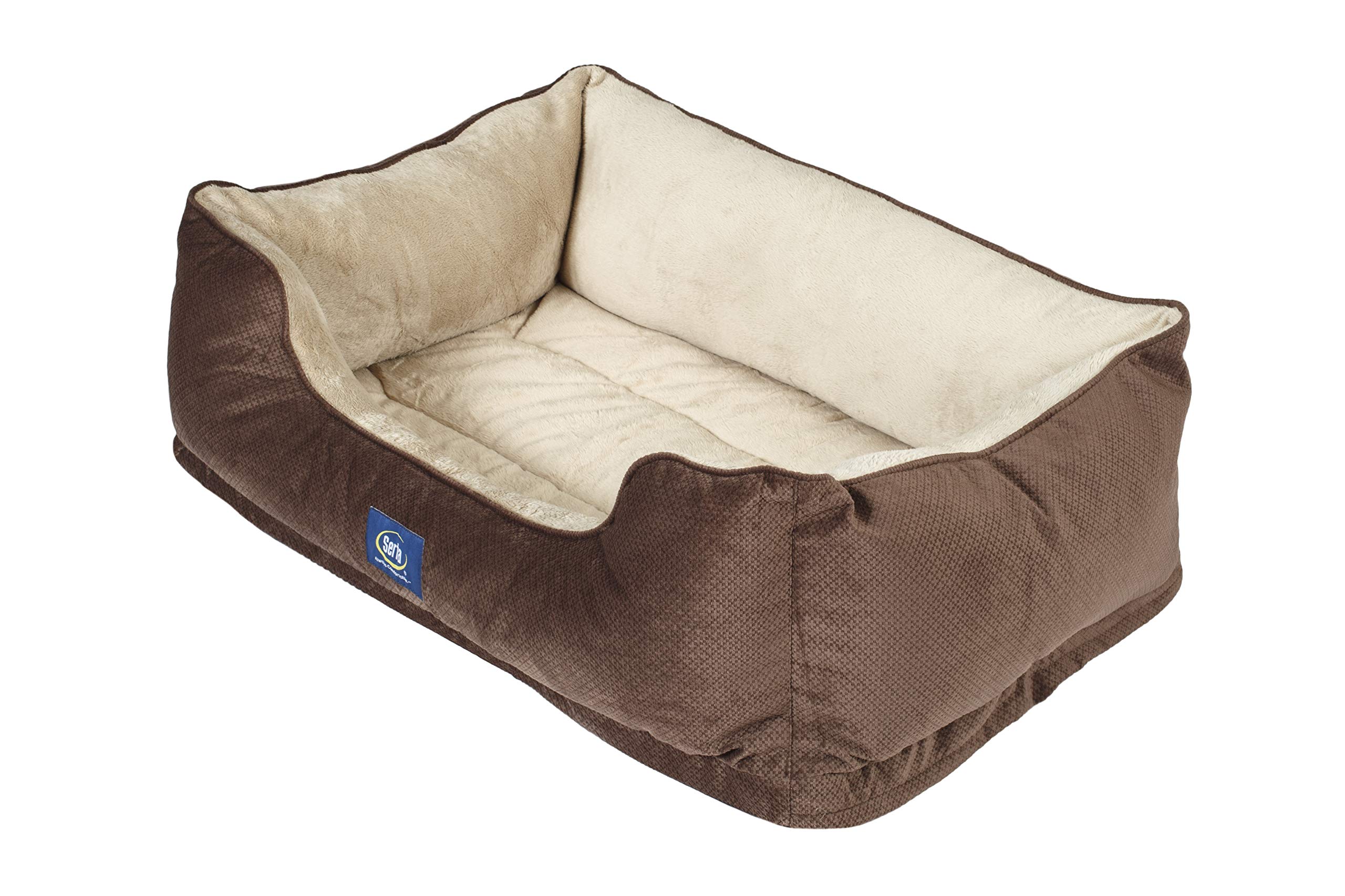 Serta Ortho Cuddler Pet Bed, Mocha