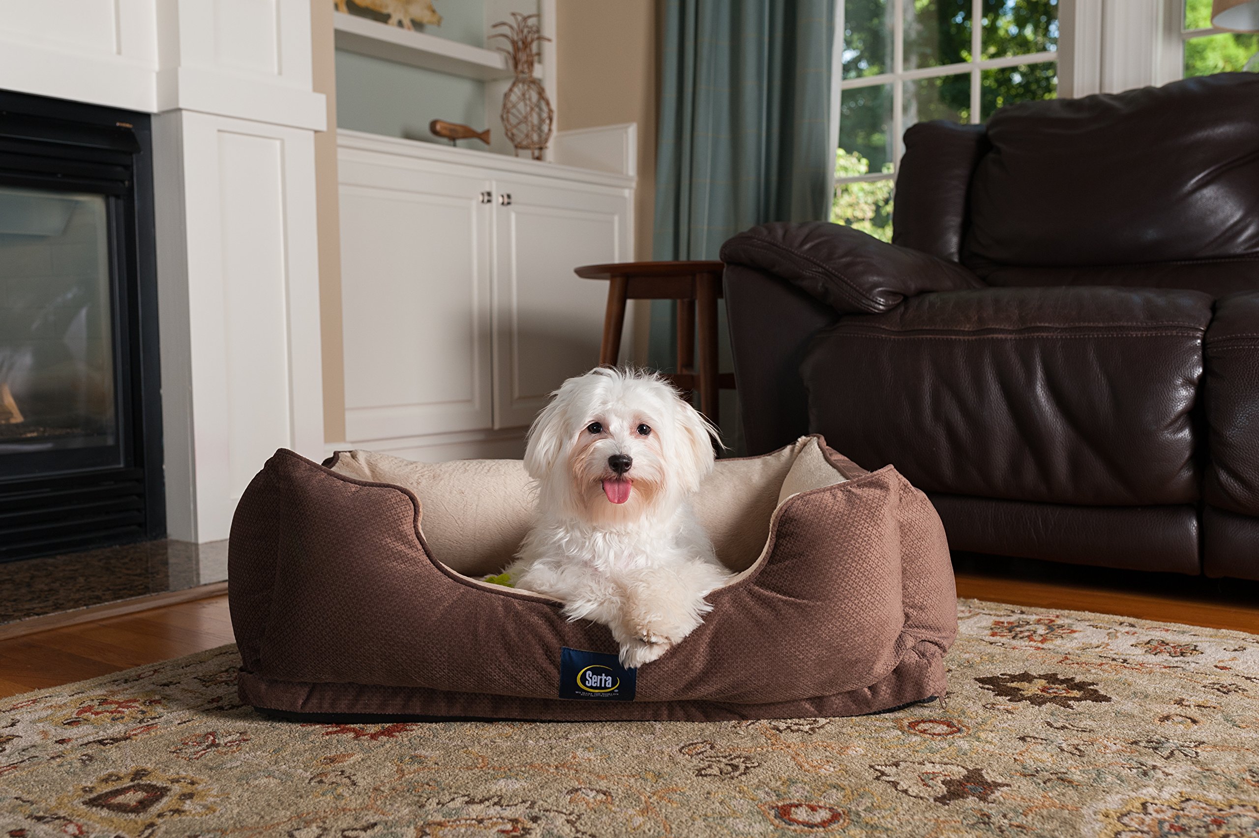 Serta Ortho Cuddler Pet Bed, Mocha