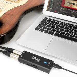 IK Multimedia iRig HD 2 guitar audio interface for iPhone, iPad, Mac, iOS and PC with USB-C, Lightning and USB cables and 24-bit, 96 kHz music recording