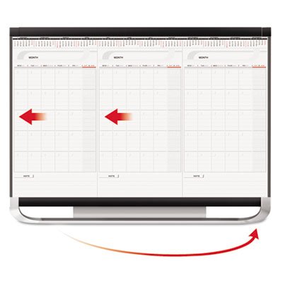 Quartet, CMP32P2, Prestige 2 Total Erase 3-Month Calendar Board, 36 x 24, White, Graphite Frame, Sold As 1 Each