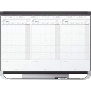 quartet, cmp32p2, prestige 2 total erase 3-month calendar board, 36 x 24, white, graphite frame, sold as 1 each