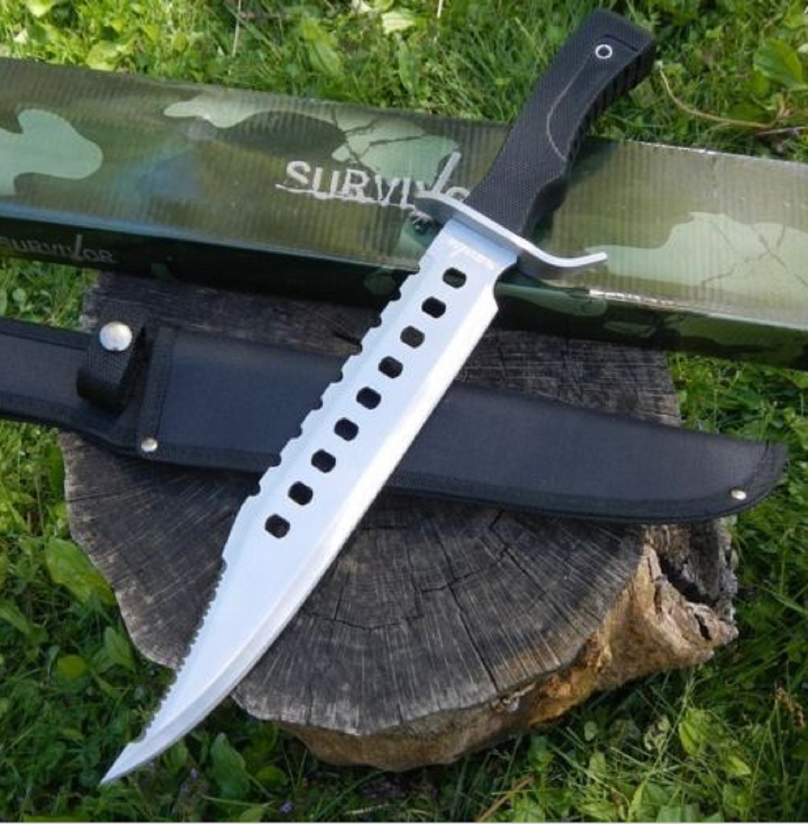 Snake Eye Tactical Fix Blade Rambo Style Survival Hunting Knife