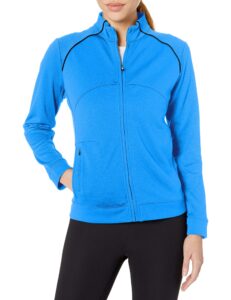 cutter & buck womens cb drytec edge full zip warm up or track jacket, digital/black, medium us