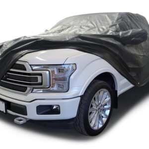 CarsCover Custom Fits for 2001-2024 Ford F150 Crew Cab 5.5ft Short Bed Box Truck Car Cover Premium Xtrashield Black