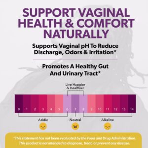 Complete Vaginal Probiotics for Women - w/Added Cranberry, D-mannose to Promote Urinary Tract, Bladder, Gut & Vaginal Health - pH Balance for Women - Support UTI, BV, YI - 60 Vegan Capsules