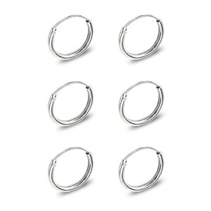 hoop earrings for women sterling silver cartilage earring 10mm round small hoops for men fashion trendy summer