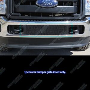 APS Compatible with Ford F-250 F-350 F-450 F-550 SD 2011-2016 Lower Bumper Stainless Steel Black Mesh Grille Insert F76829G