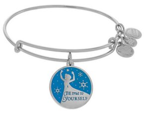 disney parks alex and ani frozen queen elsa enamel "be true to yourself" (rafaelian silver)