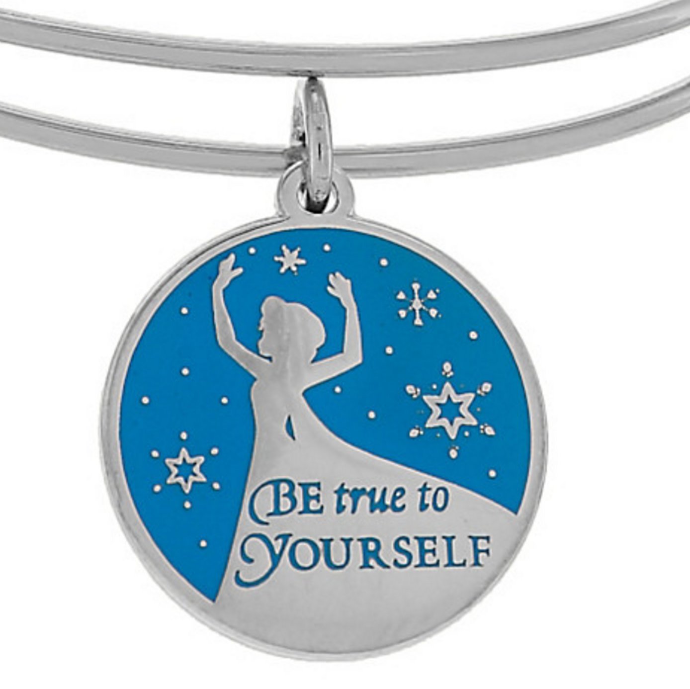 Disney Parks Alex and Ani Frozen Queen Elsa Enamel "Be True to Yourself" (Rafaelian Silver)