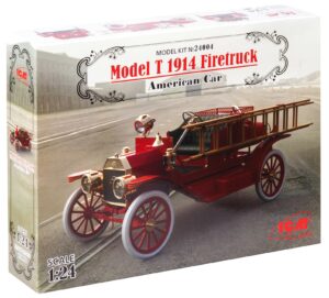 icm icm24004 ford 1:24-model t 1914 firetruck, american car