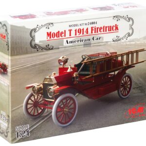 ICM ICM24004 Ford 1:24-Model T 1914 Firetruck, American Car