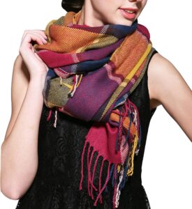 loritta womens scarf fashion long plaid shawls wraps big grid winter warm lattice large scarves gifts,color lattice