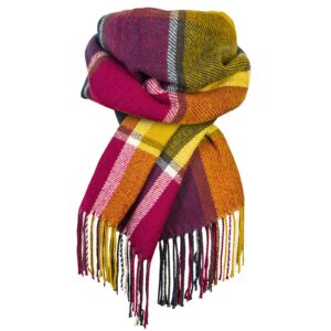 Loritta Womens Scarf Fashion Long Plaid Shawls Wraps Big Grid Winter Warm Lattice Large Scarves Gifts,Color Lattice