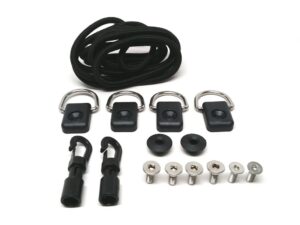 pactrade marine kayak canoe boat bungee kit with s.s. d-ring and screws