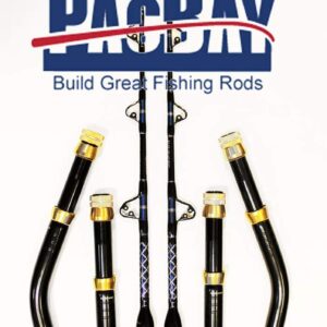 Xcaliber Marine Pair of 6' 50-80 LB PRO Tournament Series Saltwater TROLLING RODS Includes Bent and Straight Butt