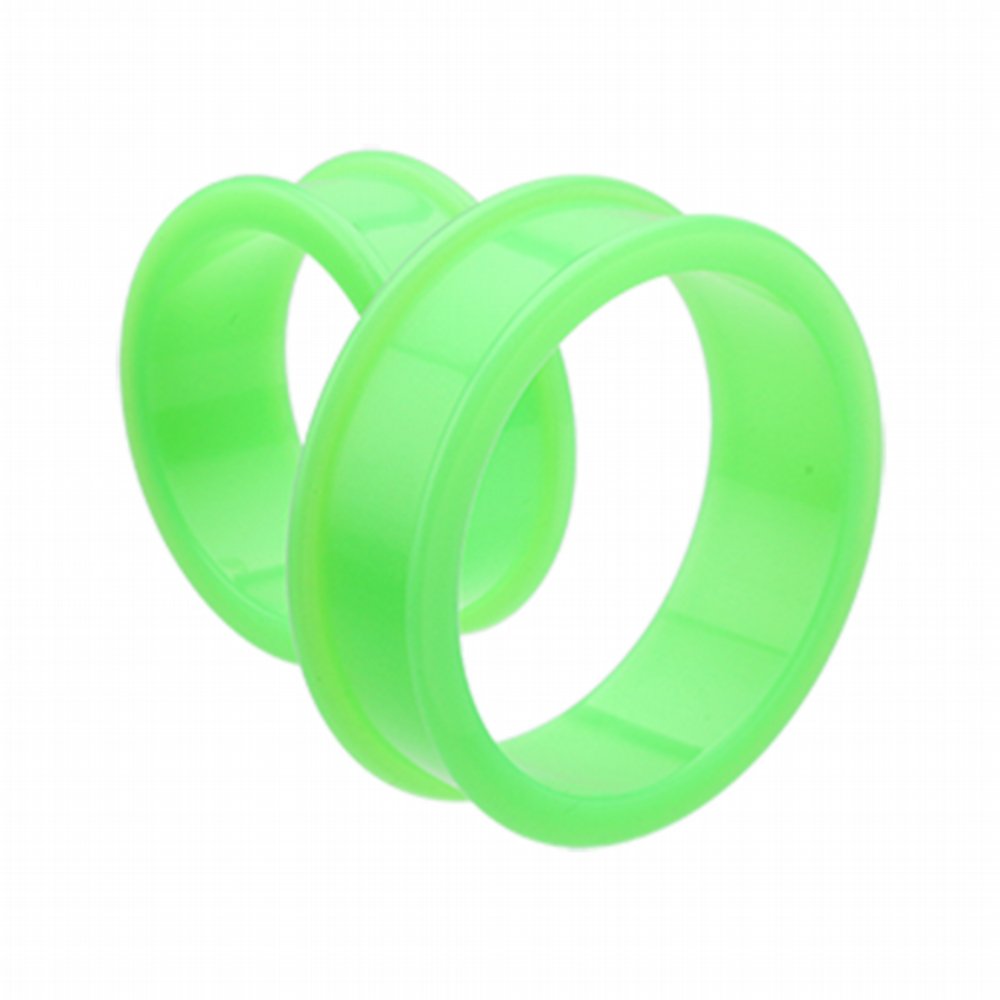 Supersize Flexible Silicone Double Flared Ear Gauge WildKlass Tunnel Plug (Sold as Pairs)