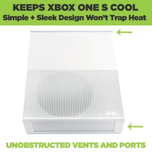 HIDEit Mounts X1S Wall Mount for Xbox One S - Patented in 2019, Made in USA - White Steel Mount for Xbox One S to Safely Store Your Xbox One S on Wall Near or Behind TV