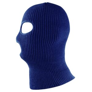 Knit Sew Acrylic Outdoor Full Face Cover Thermal Ski Mask by Super Z Outlet, Navy Blue, One Size Fits Most