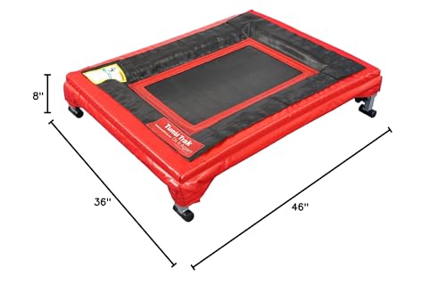 Tumbl Trak Mini Trak, Red, Small Mini Trampoline (MT-adj)