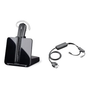 polycom compatible plantronics cs540 voip wireless headset bundle with electronic remote answer|end and ring alert (ehs) for ip 335 430 450 550 560 650 670 | vvx 300 310 400 410 500 600 1500