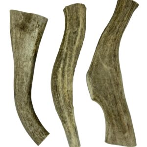 Deer Valley Chews Premium Deer Antler for Dogs - Medium 5-7 Inches Long, 3 Pack - All Natural Dental Treat for Teething and Chewing - Premium Grade, Naturally Shed