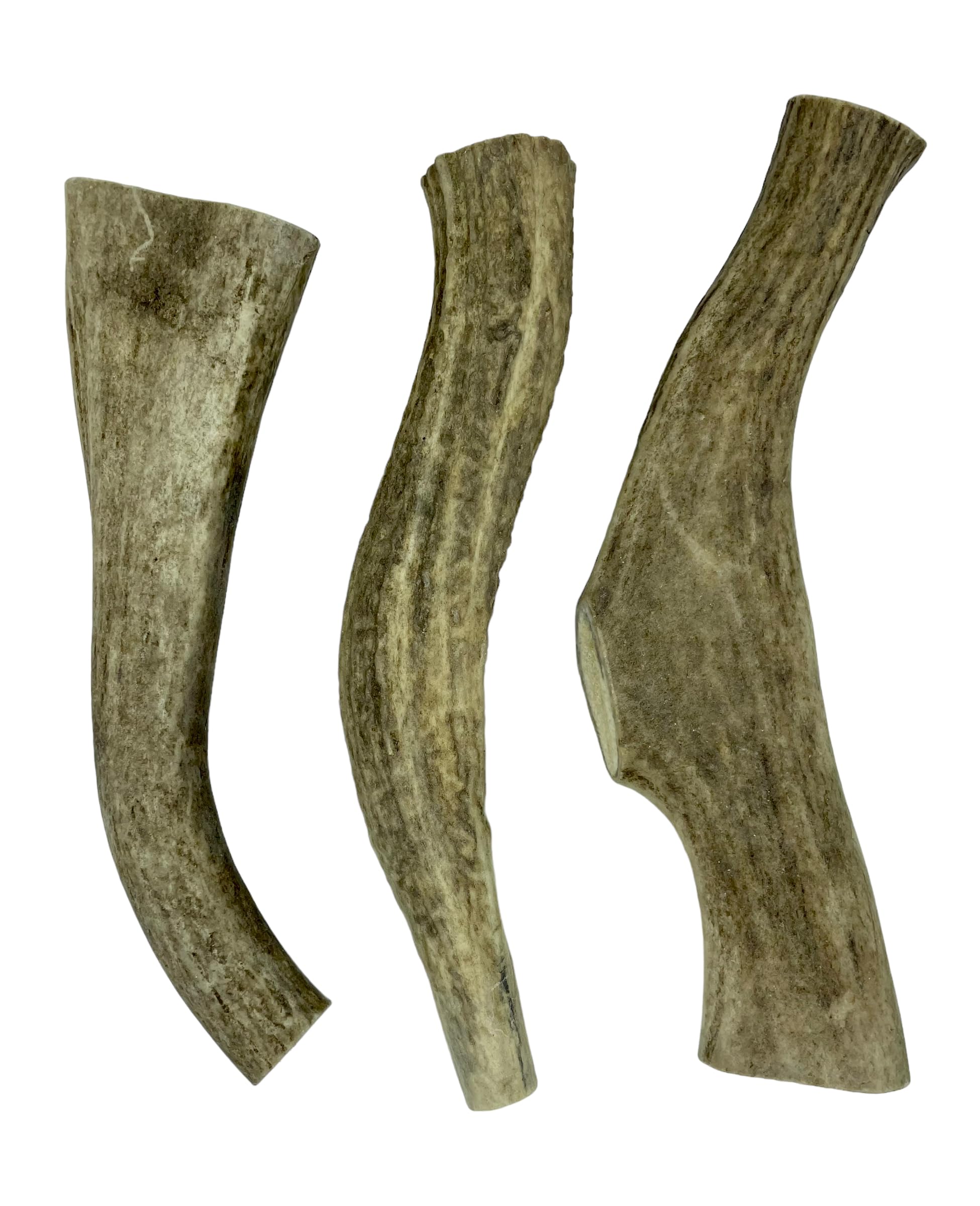 Deer Valley Chews Premium Deer Antler for Dogs - Medium 5-7 Inches Long, 3 Pack - All Natural Dental Treat for Teething and Chewing - Premium Grade, Naturally Shed