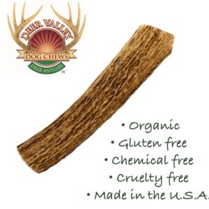 Deer Valley Chews Premium Deer Antler for Dogs - Medium 5-7 Inches Long, 3 Pack - All Natural Dental Treat for Teething and Chewing - Premium Grade, Naturally Shed