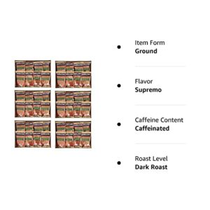 6 X 42/1.75 oz :Signature 100% Colombian Coffee, Supremo Bean Dark Roast Fine Grind, 42/1.75 oz Pouches