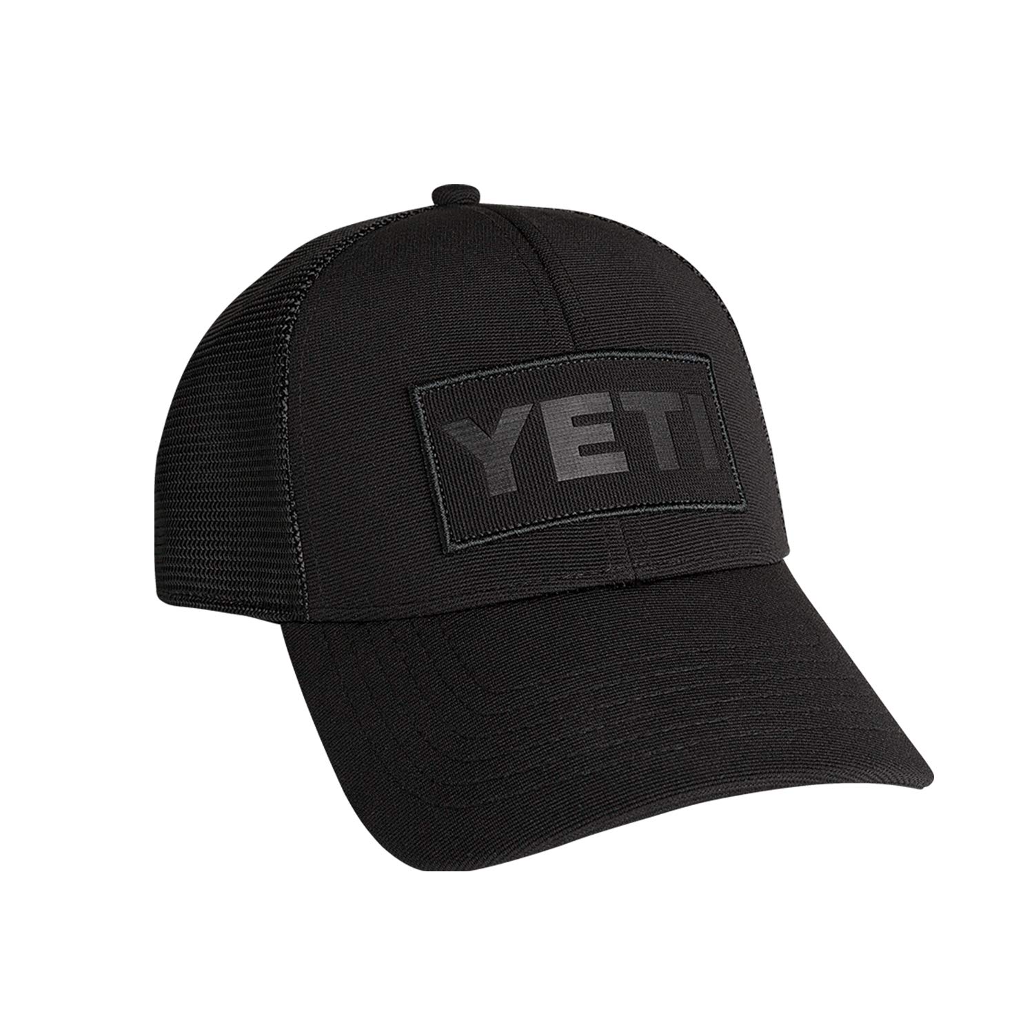 YETI Black on Black Patch Trucker Hat