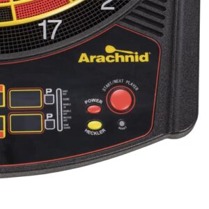 Arachnid Cricket Pro 450 Electronic Dartboard Features 31 Games with 178 Variations and Includes Two Sets of Soft Tip Darts , Black/Red, 19.00 x 1.00 x 19.00 inches