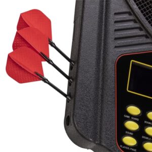 Arachnid Cricket Pro 450 Electronic Dartboard Features 31 Games with 178 Variations and Includes Two Sets of Soft Tip Darts , Black/Red, 19.00 x 1.00 x 19.00 inches