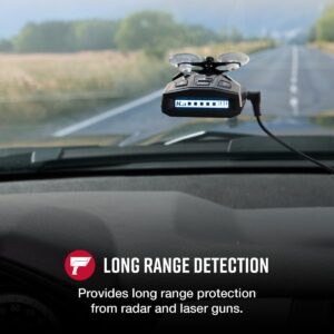 Cobra RAD 450 Laser Radar Detector: Long Range, False Alert Filter, Voice Alert & OLED Display, Black, RAD450