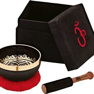 Meinl Sonic Energy Ornamental OM Singing Bowl with Resonant Mallet, Cushion and Gift Box — Made in India — for Meditation, Yoga and Sound Healing Therapy, 4.33", 2-Year Warranty (SB-OM-300)