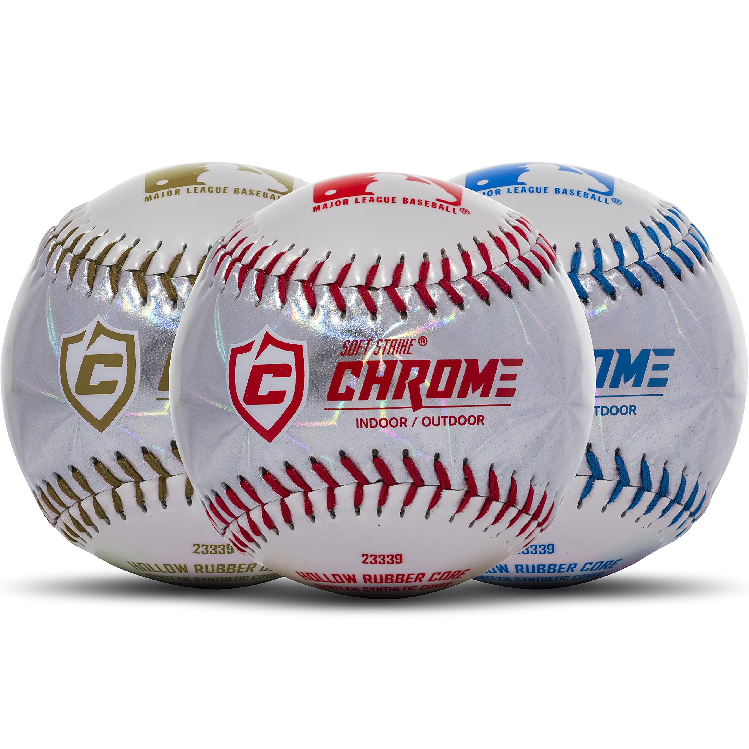 Franklin Sports - Soft Strike® - Hollow Core Chrome Teeball - MLB - Youth Tball - Baseball + Softball - Indoor & Outdoor Use