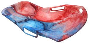 esp 37" dayglow sno sprint racer sled – unique tie dye design – bright neon colors glow in sunlit snow