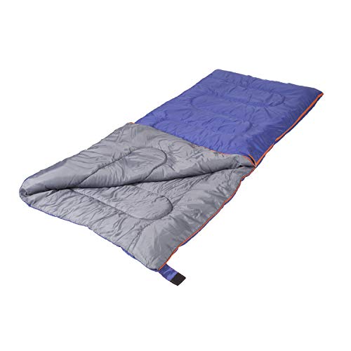 Stansport Redwood Rectangular 30" x 75" Sleeping Bag, Blue,Dark Green