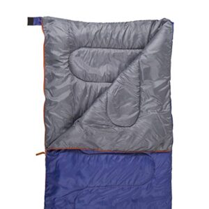 Stansport Redwood Rectangular 30" x 75" Sleeping Bag, Blue,Dark Green