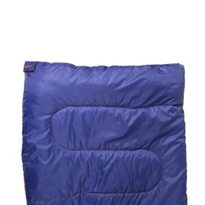 Stansport Redwood Rectangular 30" x 75" Sleeping Bag, Blue,Dark Green