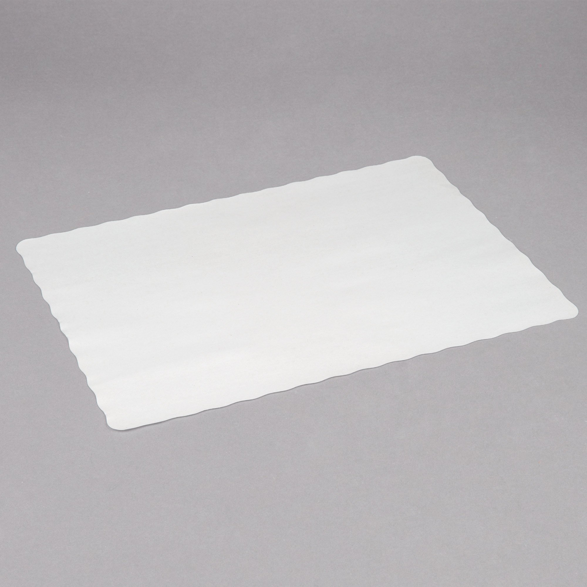 Off-White Colored Paper Placemat with Scalloped Edge - 1000/Case Size: 10" x 14" by Guffman