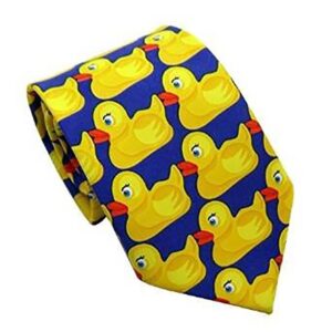 yancos ducky duck tie cosplay bow tie yellow duck tie necktie halloween costume funny gifts adjustable tie