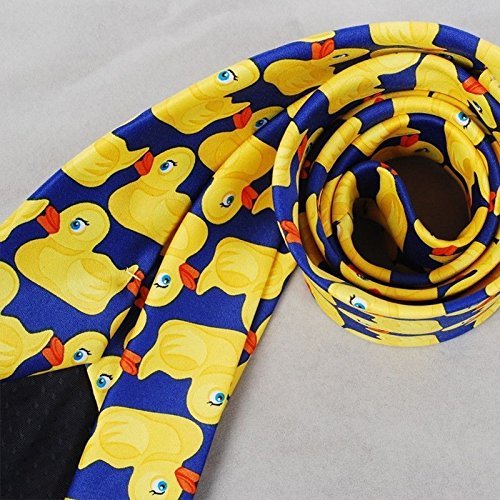 Yancos Ducky Duck Tie Cosplay Bow Tie Yellow Duck Tie Necktie Halloween Costume Funny Gifts Adjustable Tie