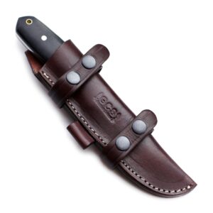 GCS Handmade Micarta Handle D2 Tool Steel Tactical Hunting Knife with leather sheath Full tang blade designed for Hunting & EDC GCS 105