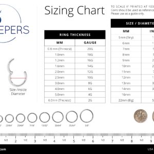 365 SLEEPERS Gold Plated Sterling Silver Hinged Hoop Unisex Nose Segment Ring Sleeper Earrings Australian Made Nickel Free Hypoallergenic 8mm - 14mm