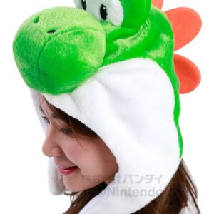 SAZAC Super Mario Bros. Adult Fluffy Beanie Soft Warm Costume Cap - Yoshi