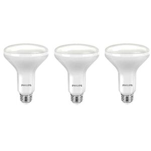 philips led dimmable br30 light bulb: 650-lumen, 5000-kelvin, 9-watt (65-watt equivalent), e26 base, daylight, 3-pack