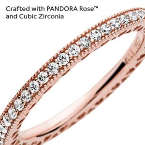 PANDORA Hearts Of Pandora Ring, PANDORA Rose, Clear Cubic Zirconia, Size 5