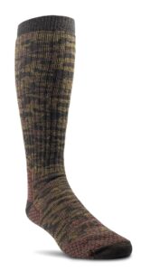 farm to feet men's slate mountain midweight over-the-calf socks, brown, x-large