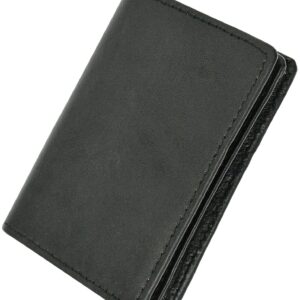 Marshal® RFID Blocking Mens Leather Expandable Business Card Case Wallet