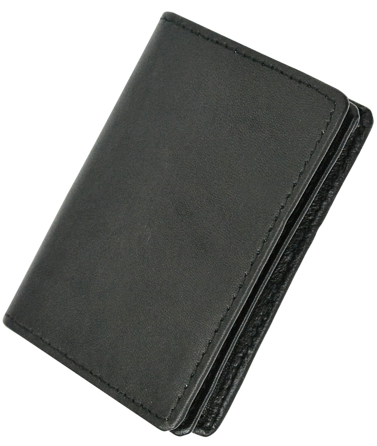 Marshal® RFID Blocking Mens Leather Expandable Business Card Case Wallet